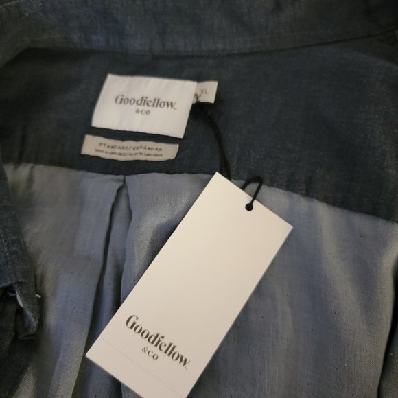 Goodfellow & Co | Shirts | New Mens Goodiellow Co Blue Long Sleeve ...